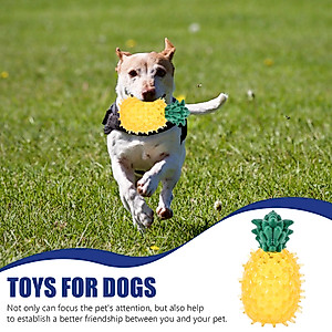 LOGOFUN Dog Cooling Toy Frozen Dog Toys for Teething Freezable Pet Teether Cooling Chew Toys Pineapple Shape Puppy Chew Toys for Summer Party