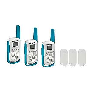 Motorola Solutions Talkabout T114TP White/Blue 16 Mile 2 Way Radio Three Pack