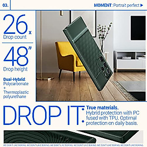 Caseology Parallax Designed for Samsung Galaxy S23 Ultra Case 5G [Military Grade Drop Tested] Enhanced Ergonomic Design Case (2023) - Midnight Green