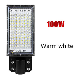 Nirelief Solar Street Light, 100w Led Waterproof Outdoor Security Lamp, Pathway Floodlight, Home Security Lighting for Garden Patio Veranda Yard, Warm White