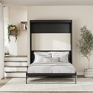 Signature Sleep Queen Wall Bed in Black Oak