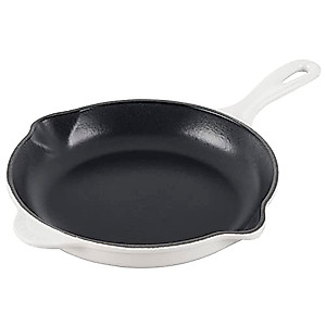 Le Creuset Classic Cast Iron Handle Skillet, 9", White