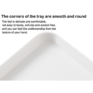 AKOAK 1 Pack Nordic Style Rectangular Plate Home Simple Breakfast Tray, Plastic Tea Tray Dinner Plate Dessert Tray