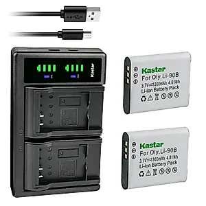 Kastar 2-Pack Battery and LTD2 USB Charger Replacement for Ricoh DB-110 Battery, Ricoh GR III Digital Camera, Ricoh GR IIIx Digital Camera, Ricoh WG-6 Digital Camera, Ricoh G900 Digital Camera