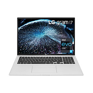 LG Gram 17Z90P Laptop 17" IPS Ultra-Lightweight, (2560 x 1600), Intel Evo 11th gen Core i7, 16GB RAM, 2TB SSD, Upgradeable Windows 10 Home, Alexa Built-in, 2X USB-C, HDMI, USB-A - Silver