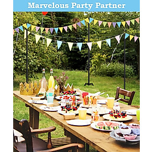 Sungaryard String Light Pole Stand for Outdoor String Lights Hanging, Use for Backyard, Garden, Patio, Party, Festival, Wedding, Picnic, 10FT, Matte, 1 Pole