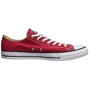 Converse Low TOP RED Chuck Taylor Sneakers, Red, 11 Women/9 Men