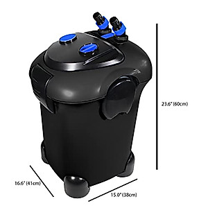 Penn-Plax Cascade Max Flow Aquarium Canister Filter – Great for Extra Large Fish Tanks – Perfect for 250+ Gallon Aquariums – 820 Gallons per Hour (GPH)