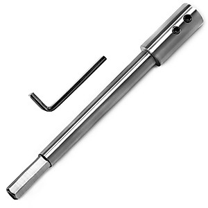ASNOMY 7Inch Extra Long Forstner Bit Extension for Adding Over 5-3/4 inches of Drilling Depth to Your 3/8" Round or Hex Shafts Forstner Bit