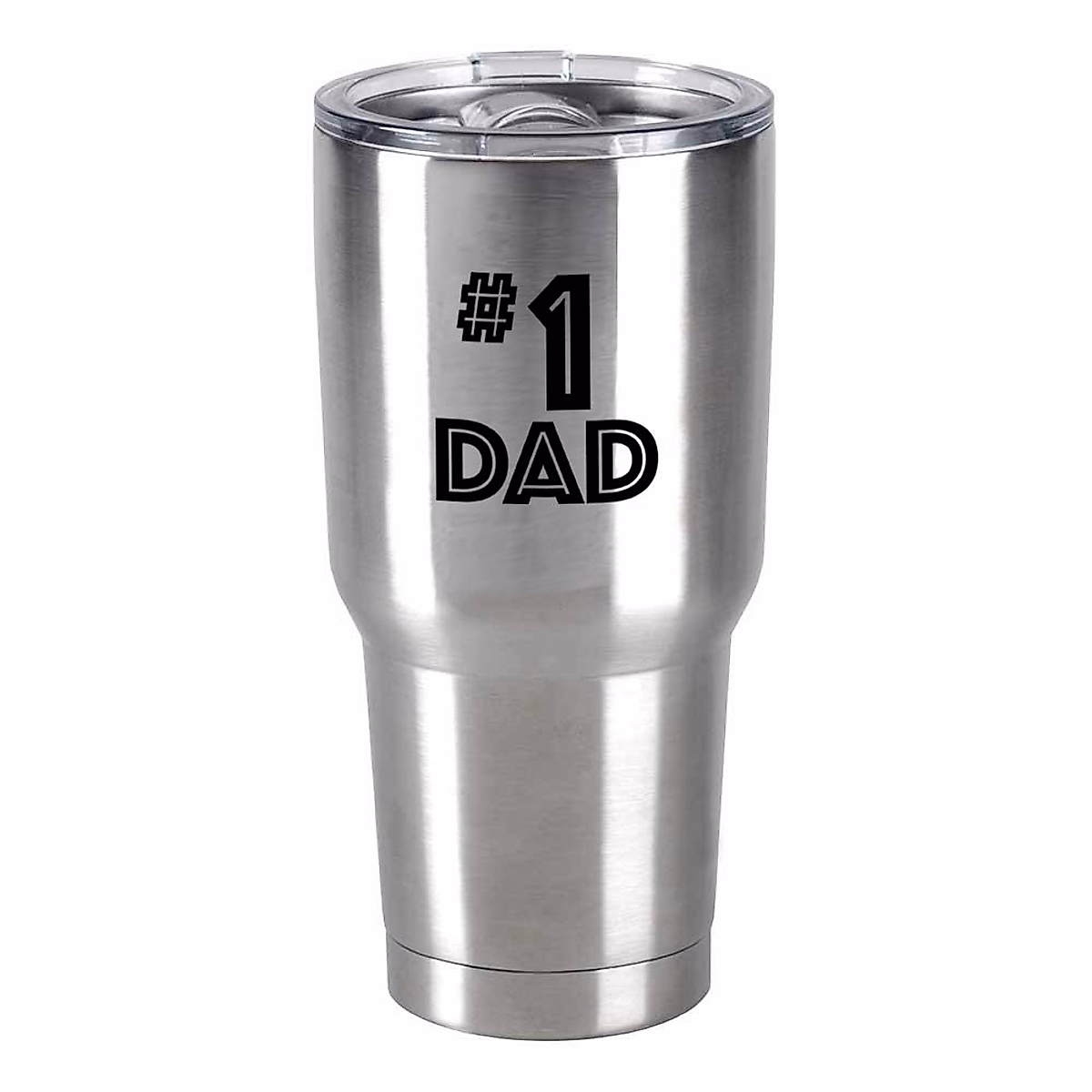 Elanze Designs #1 Dad 30 Oz Stainless Steel Travel Mug with Lid