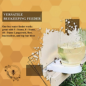 Mama Bee's Homestead Supply 4 Pack Bee Feeders Easy-to-Install Beekeeping Beehive Equipment Perforated Lid Fits Mason and Plastic Jars Water and Sugar Syrup Entry Feeder or Top Dispenser Beekeeping