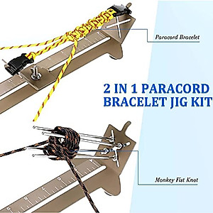 lesolar Paracord Bracelet Jig Wristband Maker Wood DIY Knitting Wristband Knitting Tool Braided Parachute Cord Weaving Tools