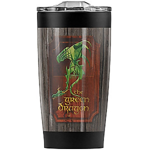 The Lord Of The Rings The Green Dragon Stainless Steel Tumbler 20 oz Coffee Travel Mug/Cup, Vacuum Insulated & Double Wall with Leakproof Sliding Lid | Great for Hot Drinks and Cold Beverages