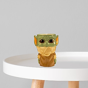 Star Wars Collector's Item, Grogu Mug with Hot Chocolate Mix, Mandalorian Inspired Drinking Goblet with Cocoa, Gift Set, 1 Ounce Packet