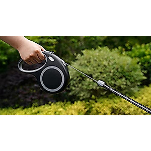 EC.TEAK Retractable Dog Leash, 30 FT Dog Walking Leash for Medium Large Dogs up to 77 lbs, Heavy Duty No Tangle, Large