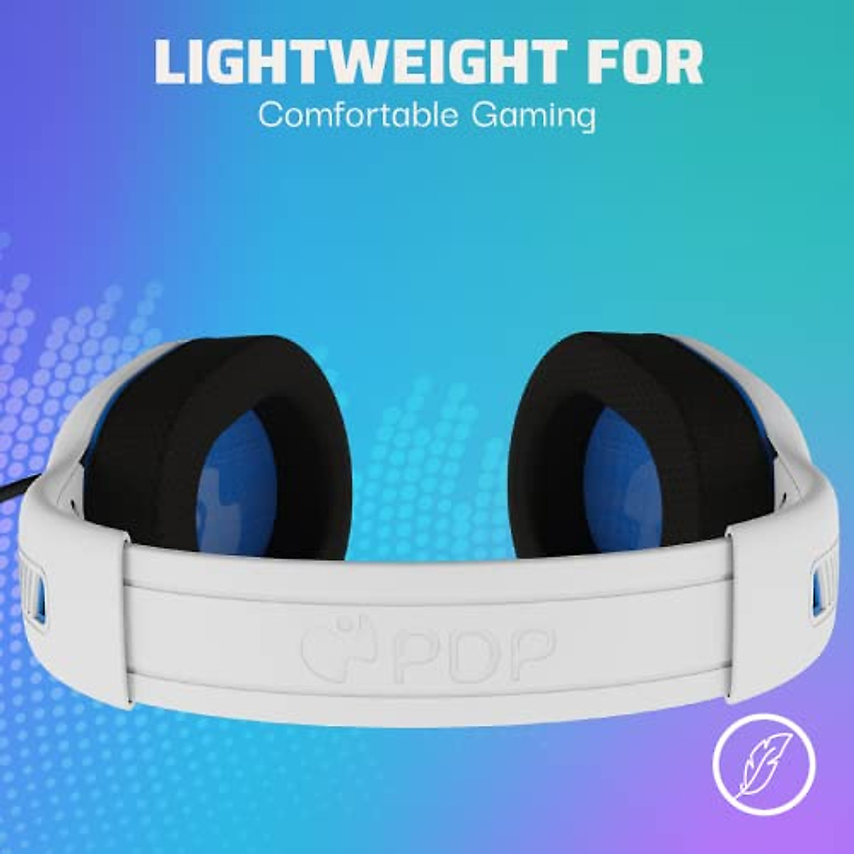 PDP AIRLITE PRO Wireless Power Stereo Gaming Headset with Noise Cancelling Microphone: Compatible with PS5/PS4/PS3 Console/PC, Comfortable Lightweight Headphones, Long Battery Life (Frost White)