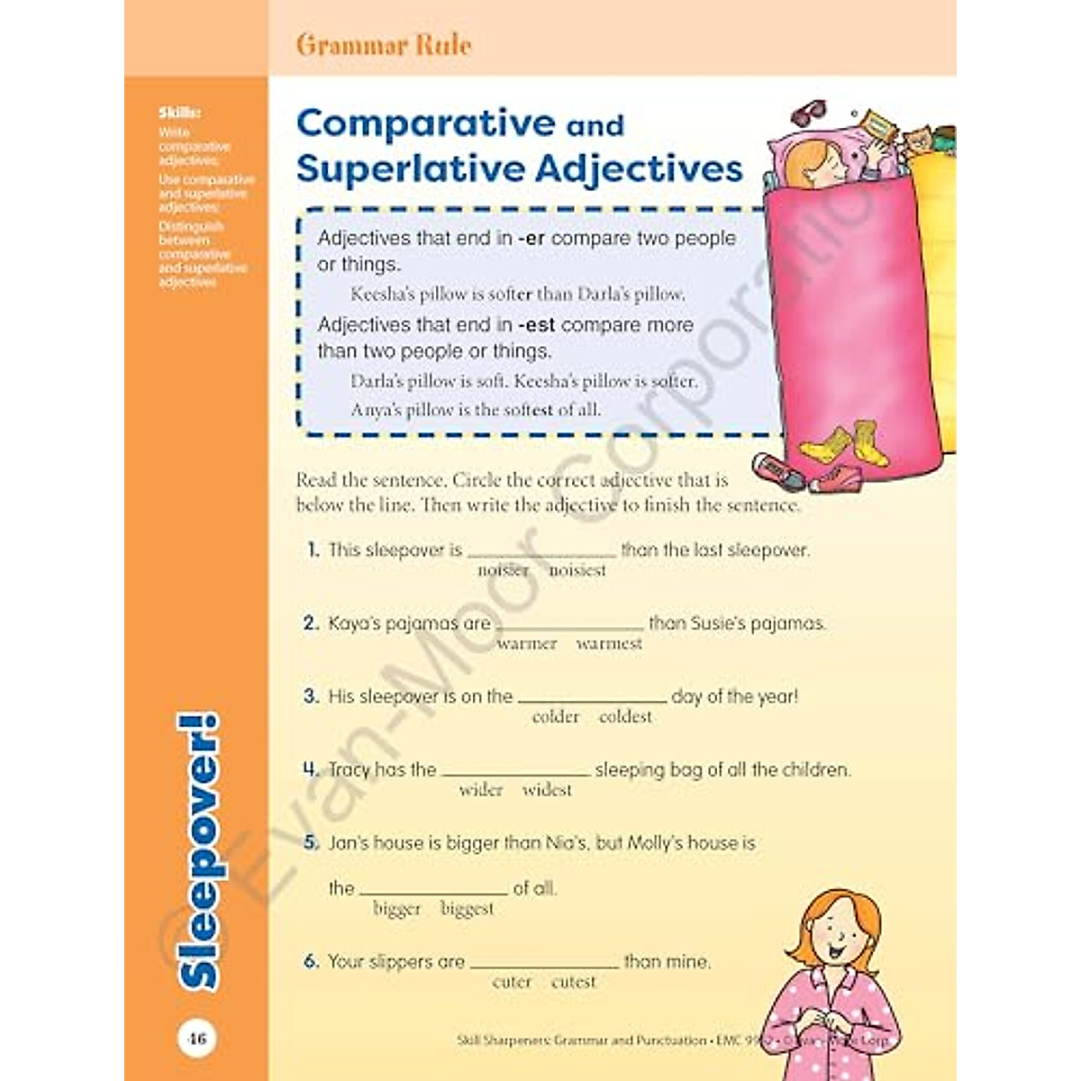 Evan-Moor Skill Sharpeners Grammar and Punctuation Workbook, Grade 2, Nouns, Verbs, Sentence Structure, Subject, Predicate, Language Handbook, Real-World Practice, Fun Activities, Homeschool, Practice