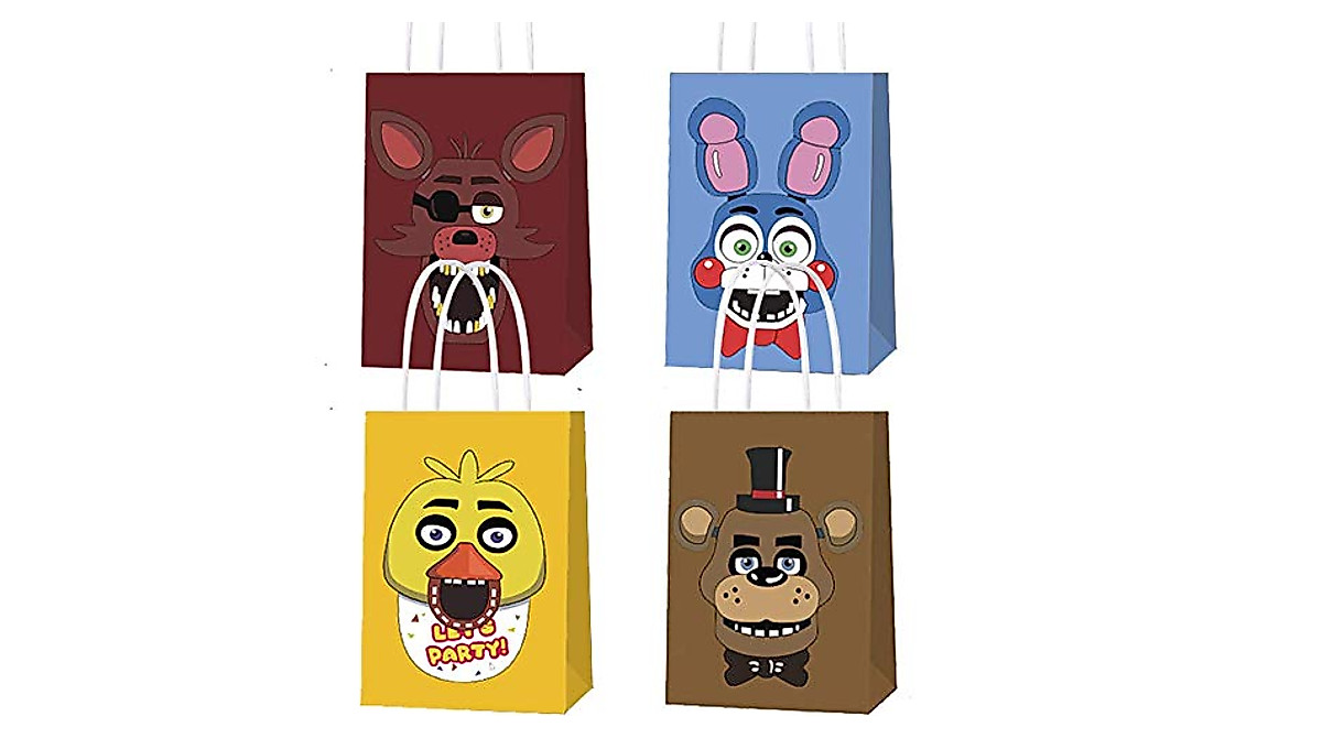16 PCS FNAF Party Gift Bags for Kids' Birthdays & Halloween