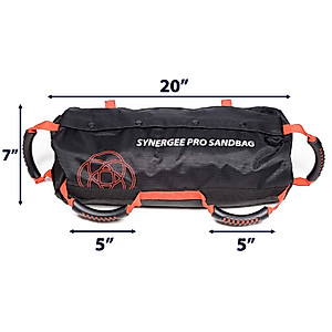 Synergee Pro Rogue Red Adjustable Fitness Sandbag with Filler Bags 10-40lbs Heavy Duty Weight Bag - Red