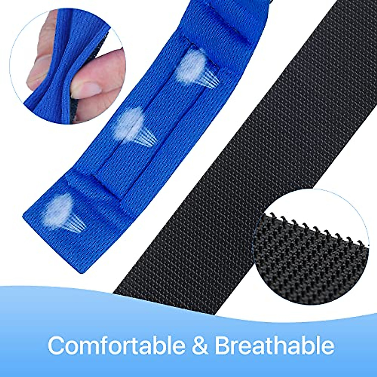 Roeoi Anti Lost Wrist Link Safety Wrist Link with Key Lock for Toddlers, Babies & Kids, Safety Harnesses & Leashes (Blue / 1.5m)