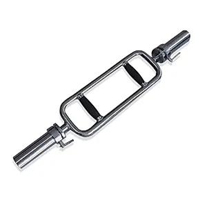 CAP Barbell 34" Olympic Triceps Bar with Rubber Grips, Chrome (New Version) (OBIS-34SMBR)