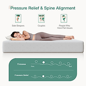 Novilla Queen Mattress, 12 Inch Queen Memory Foam Mattress for Supportive & Pressure Relief, Removable Washable Mattress Cover,CertiPUR-US Certified Mattress Queen, Firm