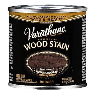 Varathane 211801 Oil-Based Interior Wood Stain, Half Pint, Red Mahogany
