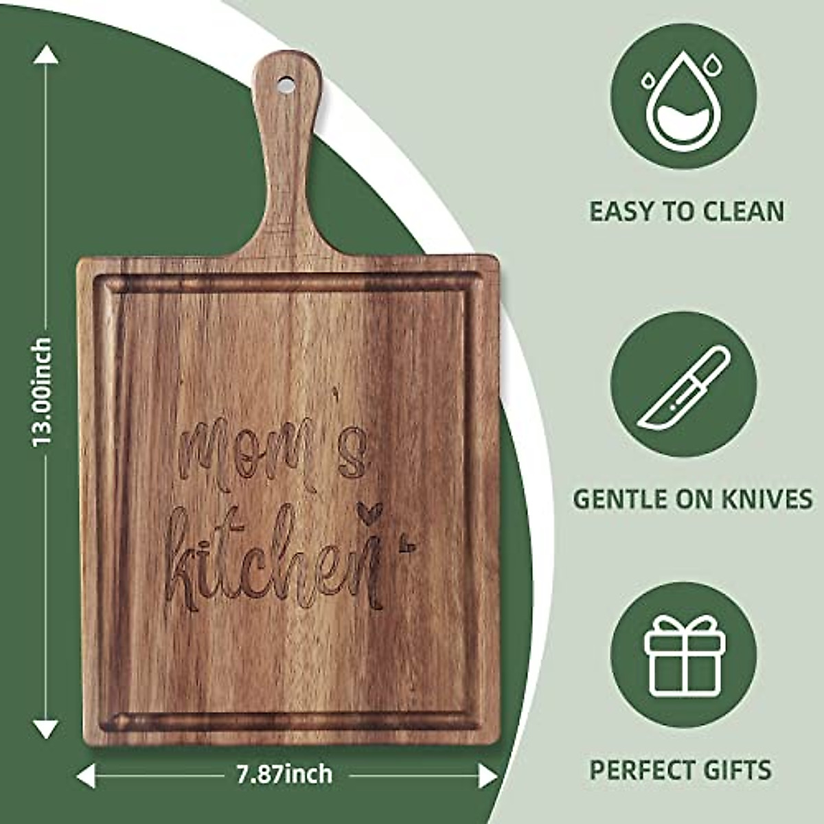 Mothers Day Gifts from Daughter,Gifts for Mom,Birthday Gifts for Mom Unique Cutting Board,Great Mom Gifts from Daughter Son Kids Husband