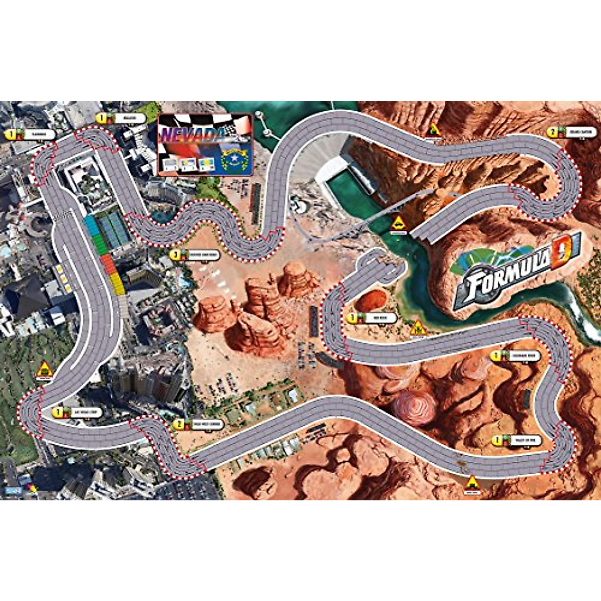 Formula D Board Game Austin - Nevada EXPANSION - Race An Iconic Circuit and Conquer Treacherous Tracks! Strategy Game for Kids & Adults, Ages 8+, 2-10 Players, 60 Minute Playtime, Made by Zygomatic
