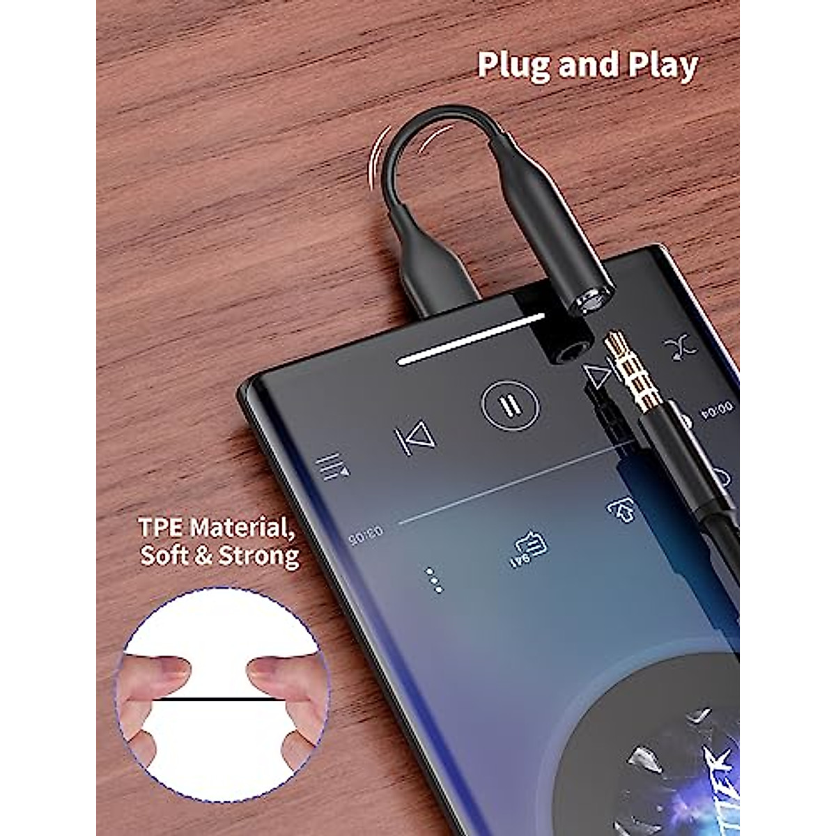 ACAGET USB C to 3.5mm Audio Adapter, 3 Pack USB Type C to AUX Dongle Cable 3.5mm Headphone Jack Converter for Samsung Galaxy A54 A53 S23 FE S22 S21 Ultra USB C Earbuds Adapter for iPhone 15 Pro Max