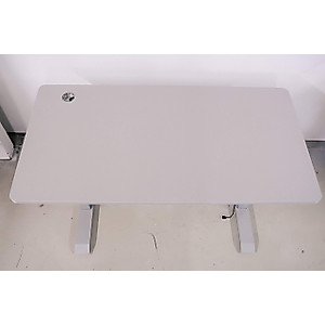 ErgoMax Rectangular Chipboard Tabletop for Standard and Height Adjustable Home and Office Desk Frames, 47.2 Inch Long, Gray