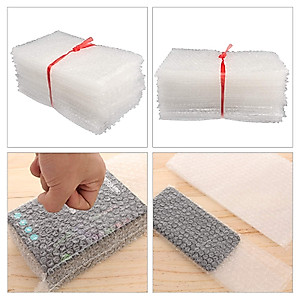 AKOLAFE 100PCS Bubble Out Bags & Pouches 6x10inch Bubble Double Walled Wrap Pouches Bubble Cushioning Wrap Pouch Bags for Shipping Storage & Moving Packing Cushioning Supplies for Dishes Glass Plates