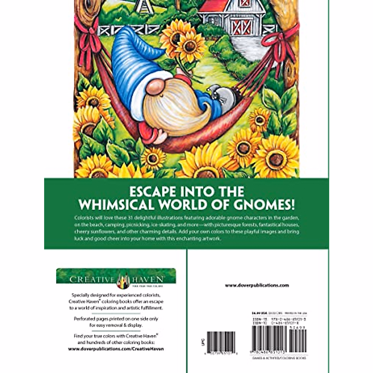 Creative Haven Gnome Sweet Gnome Coloring Book (Adult Coloring Books: Fantasy)