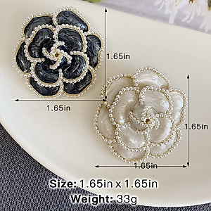 Goldaw 2 Pieces Flower Brooch Pin Petal Elegant Exquisite Art Brooch for Women Wedding Banquet Party Brooch Simple Pin
