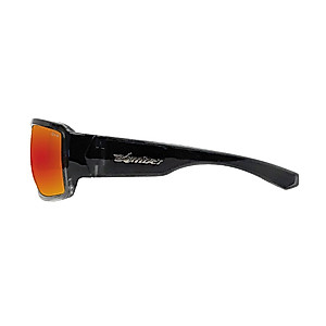 BOMBER Floating Safety Glasses for Men, 2-Tone Crystal Smoke frame, Red Mirror PC Safety lens, Non-Slip foam lining, ANSI Z87+ Compliant, Safe for Rugged Activity, Wet Conditions.