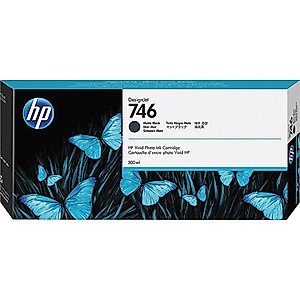 HP 746 Matte Black 300-ml Genuine Ink Cartridge (P2V83A) for DesignJet Z6 & Z9+ Large Format Printers