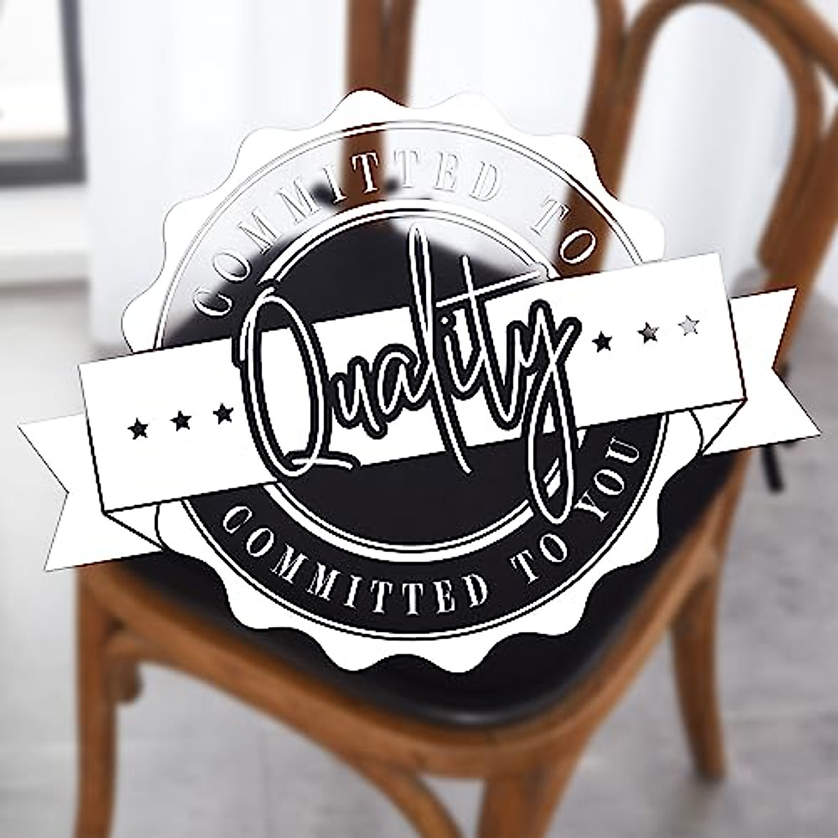 Elegant Comfort 2 Pack Chair Cushion Covers - Skid-Proof Rubber Backing - 16 x 16 Inch - Thick Dining Square Shape Seat Covers - Comfortable Textured Chair Pads with Ties - Thatch Pattern, Cream