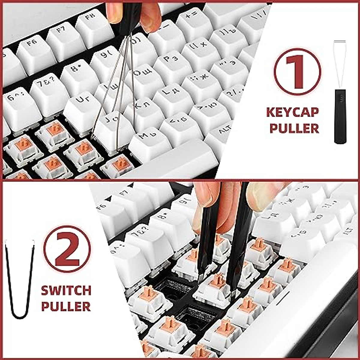 YIMAGUJRX RUNJRX Keyboard Lube Kit JRX 205G0 0.53oz/15g for Mechanical Keyboard Switch Lube, Keyboard Tools with Keycap Puller,Switch Puller,Tweezers(6 Pcs)