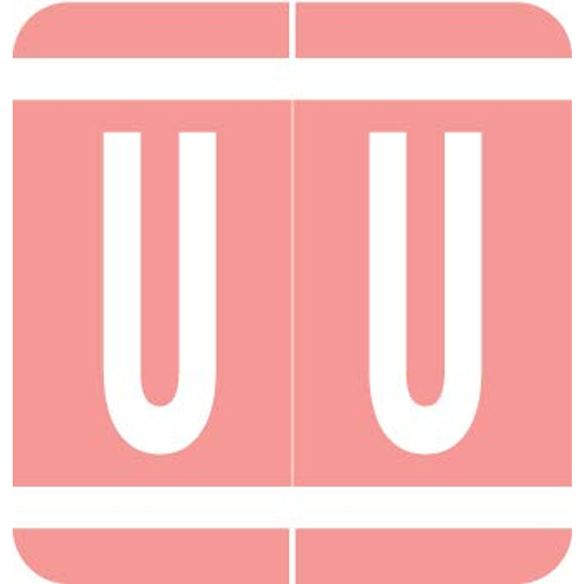 AMZfiling Alpha Labels on 3-Ring Binder Sheets- Letter U, Pink, GBS/VRE Compatible (Polylaminated, 200/Package)