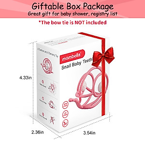 Mombella Ollie Octopus Silicone Baby Teething Toy for 3M+ Infants, Soft Silicone Baby Teether for Front and Back Teething Pain Relief, Blue