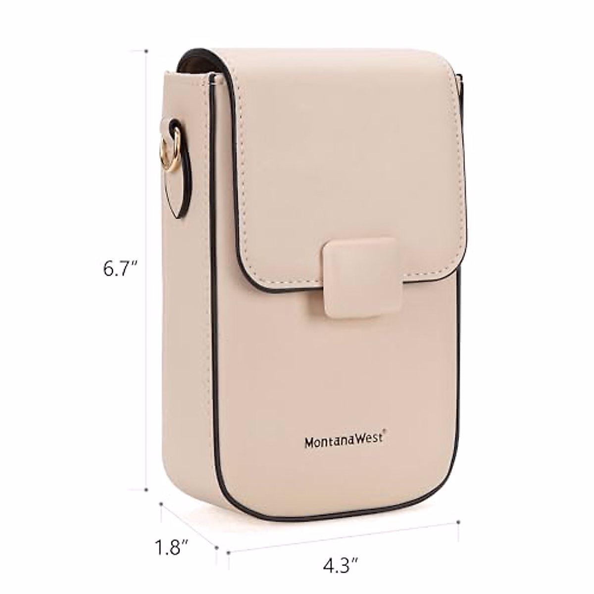 Montana West Cell Phone Purse Small Crossbody Bags for Women Cellphone Wallet with RFID Blocking Credit Card Slots MWC-204BG