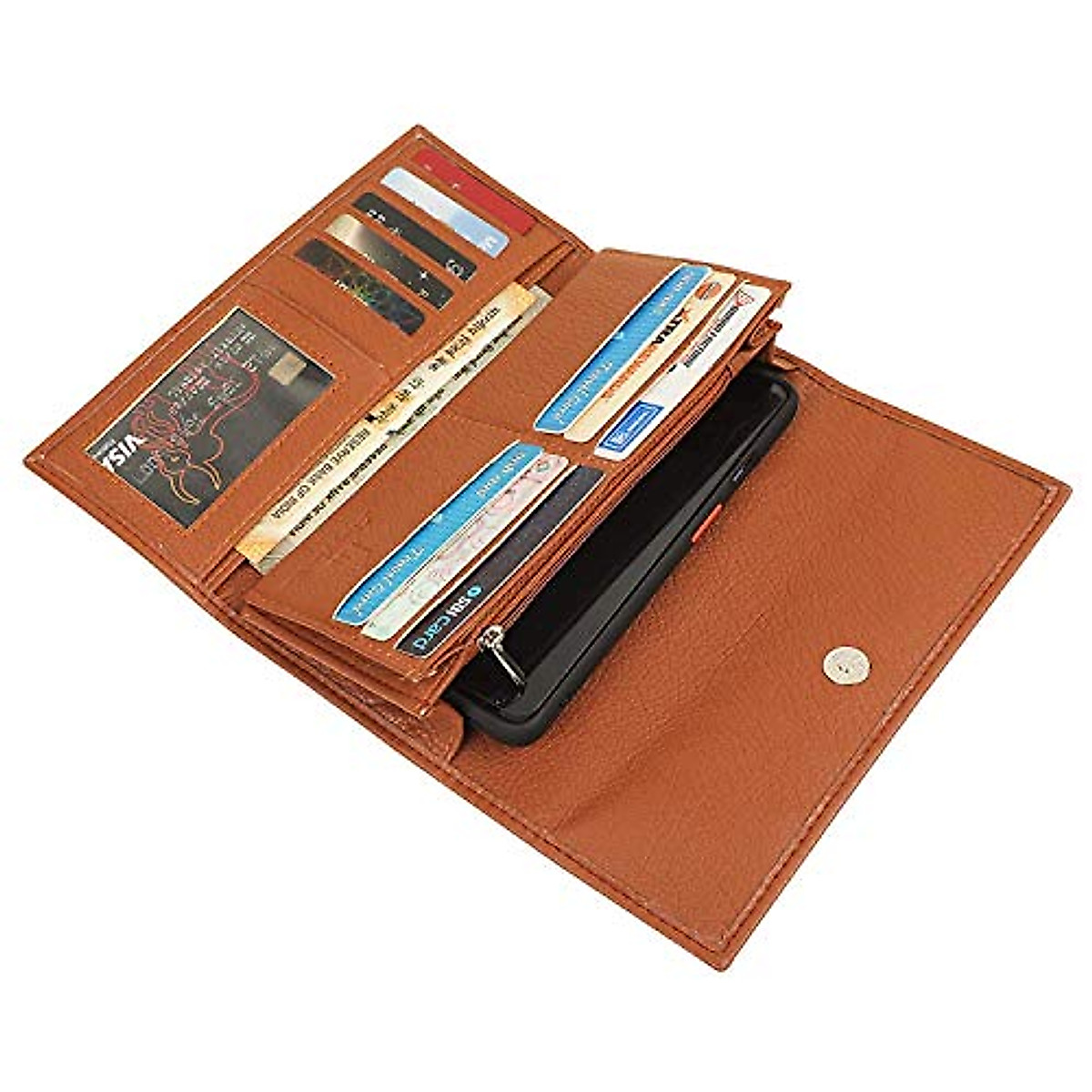 ShopMantra Women's Triangular Art Pattern Faux Leather Printed Wallet | Wallet for Women | Ladies Purse | Clutch | Multiple Card Holder Organizer and Phone Pocket Zip Wallet.