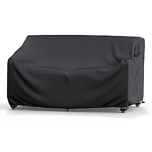 Gorpche Heavy Duty Outdoor Furniture Covers For Winter, Patio Sofa Cover, Patio Furniture Covers Waterproof, Patio Couch Loveseat Covers with Air Vent and Handles, 60" L×42" D×30" H, Black