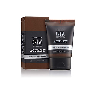 American Crew Shave Cream for Men, Soothing Cream Formulated with Bisabolol for Smooth, Fresh Skin, 3.3 Fl Oz