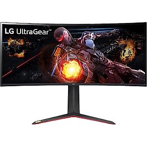 LG 34GP950G-B 34" Ultragear QHD (3440 x 1440) Nano IPS Curved Gaming Monitor - (Renewed)