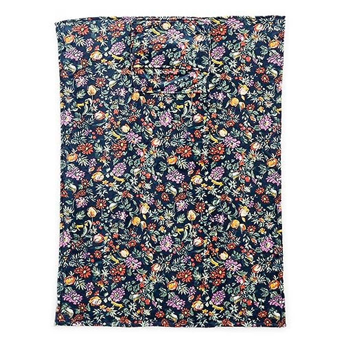 Vera Bradley Plush Fleece Travel Blanket with Trolley Sleeve, Fresh-Cut Floral Critters
