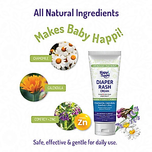 Happi Tummi Natural Colic Relief Blue Belly Band with Natural and Organic Diaper Rash Cream