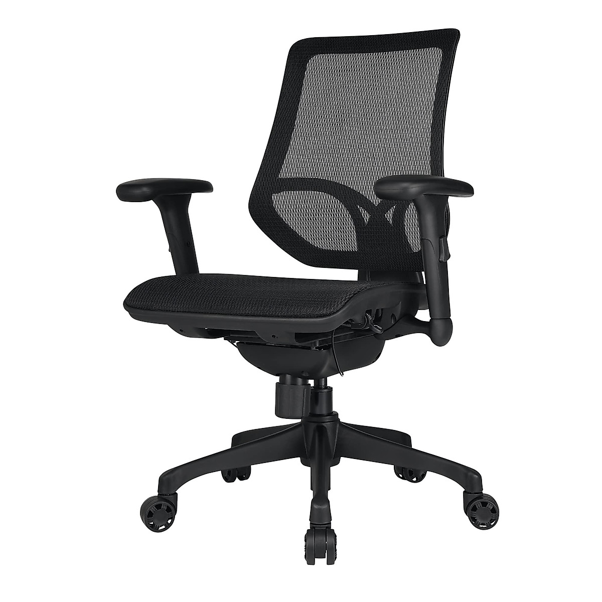 WorkPro® 1000 Series Ergonomic Mesh/Mesh Mid-Back Task Chair, Black/Black