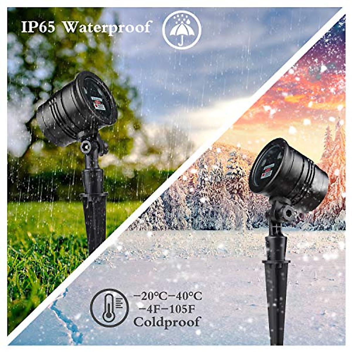 Christmas Decorative Laser Lights Projector Outdoors Decor Waterproof LED Red and Green Stars Twinkle for Xmas Home House Yard Garden Patio Wall Indoor Wireless Remote