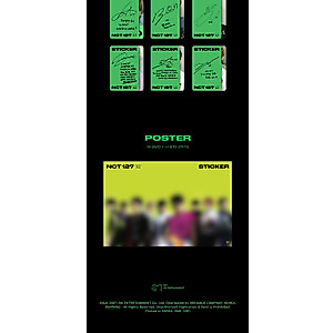 New NCT 127 Sticker 3rd Album Sticky Version CD+1p Poster+1p Folding Poster On Pack+112p Booklet+1p Sticker+1p PostCard+1p PhotoCard+Tracking Sealed